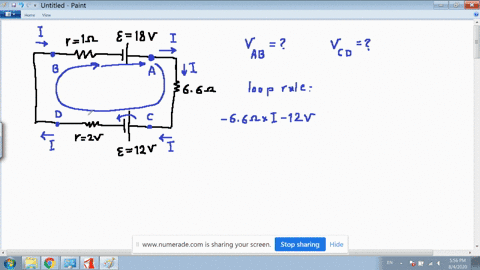 SOLVED: (II) Determine the terminal voltage of each battery in Fig. 19 ...