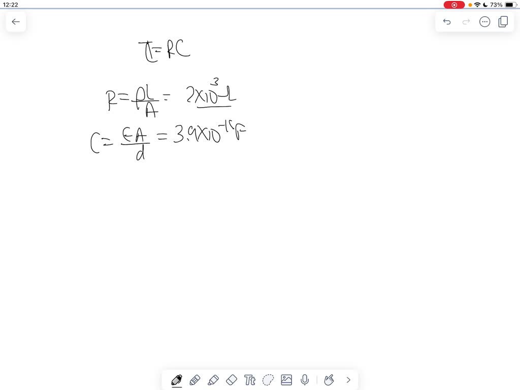 ⏩SOLVED:Calculate the R C time constant of a aluminum runner 0.5 μm… | Numerade