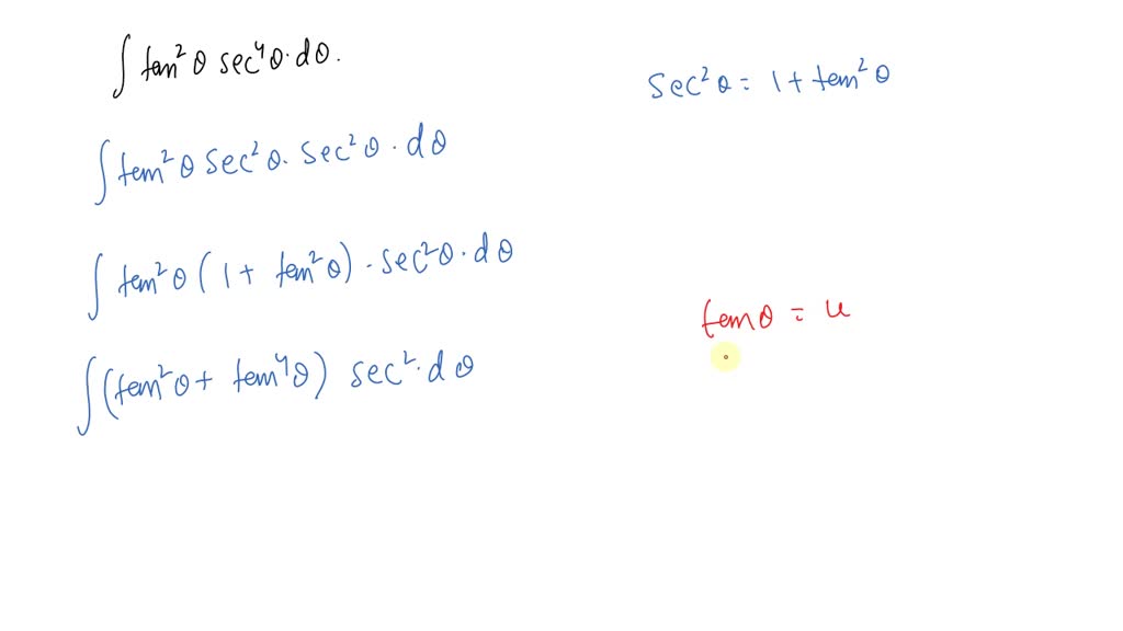 Evaluate the integral. \int \tan ^{4} \theta \sec…