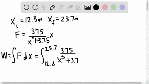 SOLVED:A particle moves along the x axis from x=12.8 m to x= 23.7 m under the influence of a ...