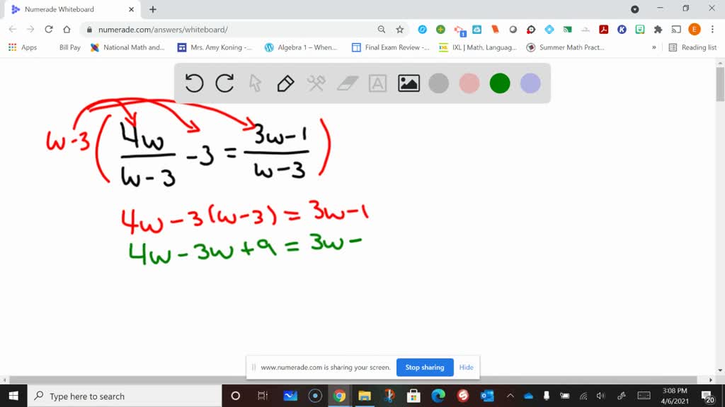SOLVED: Text: Solve the equation 8w - 14w = 30. Answer: w Write your answers as a list of ...