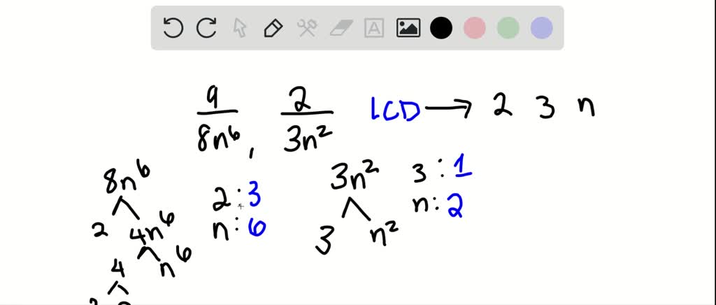 SOLVED:Identify the least common denominator of each group of rational expression, and rewrite ...
