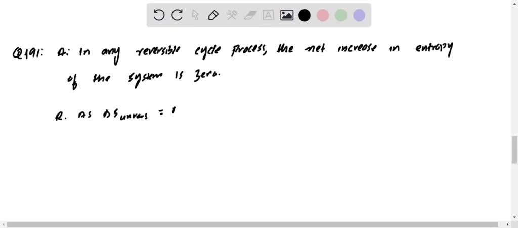 SOLVED:(A): In any reversible cycle process, the net increase in ...