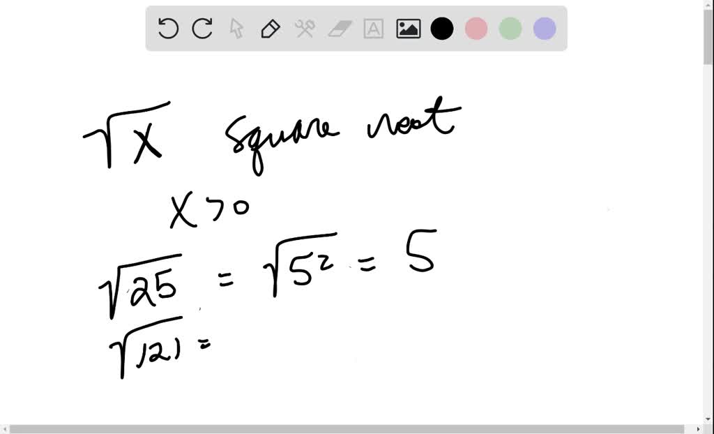 SOLVED:The symbol √(x) represents the principal root of x.