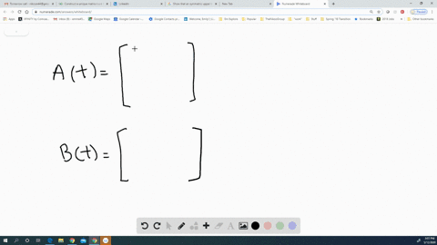 SOLVED:Construct distinct matrix functions A and B defined on all of ℝ ...