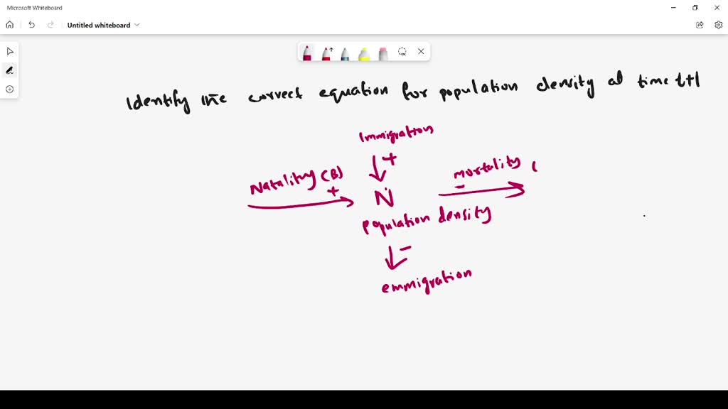 SOLVED:Identify the correct equation for population density at time t+1 ...