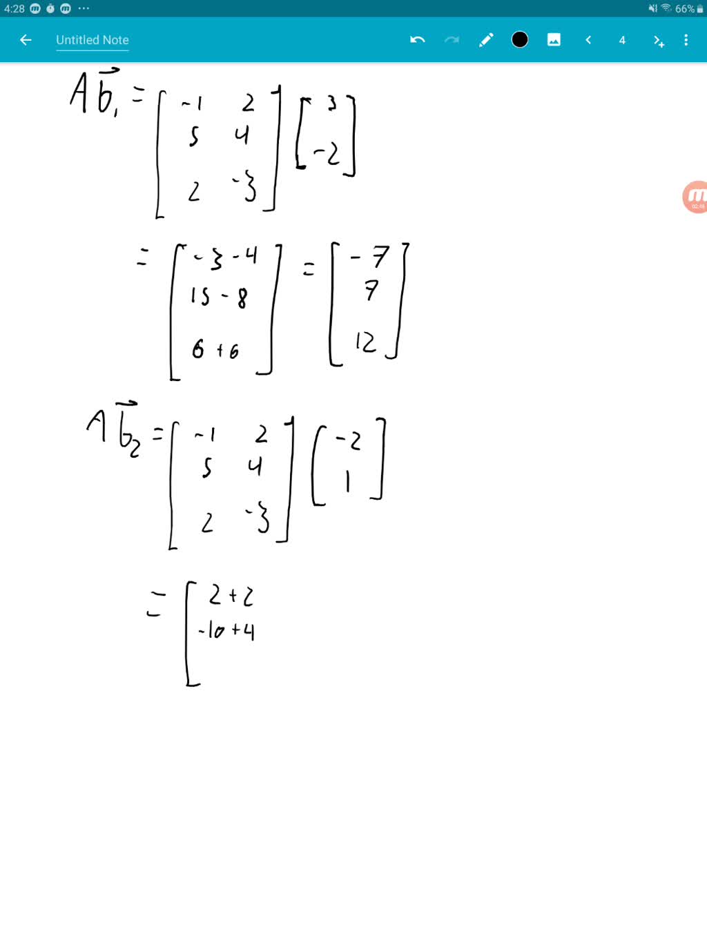 SOLVED In Exercises 5 And 6 Compute The Product A B In Two Ways a