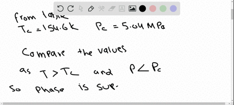 SOLVED:A substance is at 2 MPa and 17^∘ C in a rigid tank. Using only ...