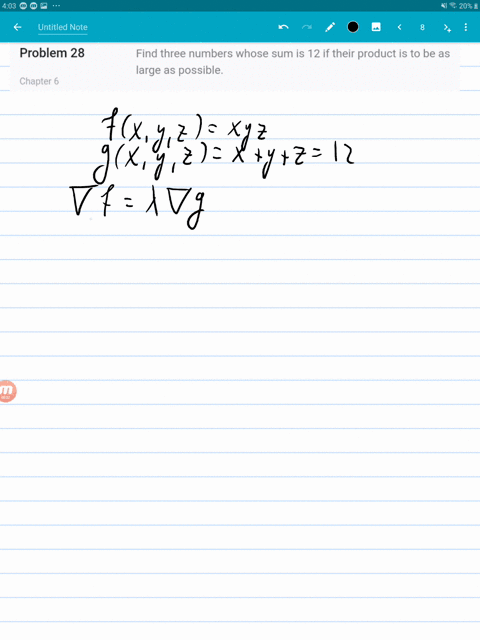 Solvedfind Three Numbers Whose Sum Is S If Their Product Is To Be As Large As Possible