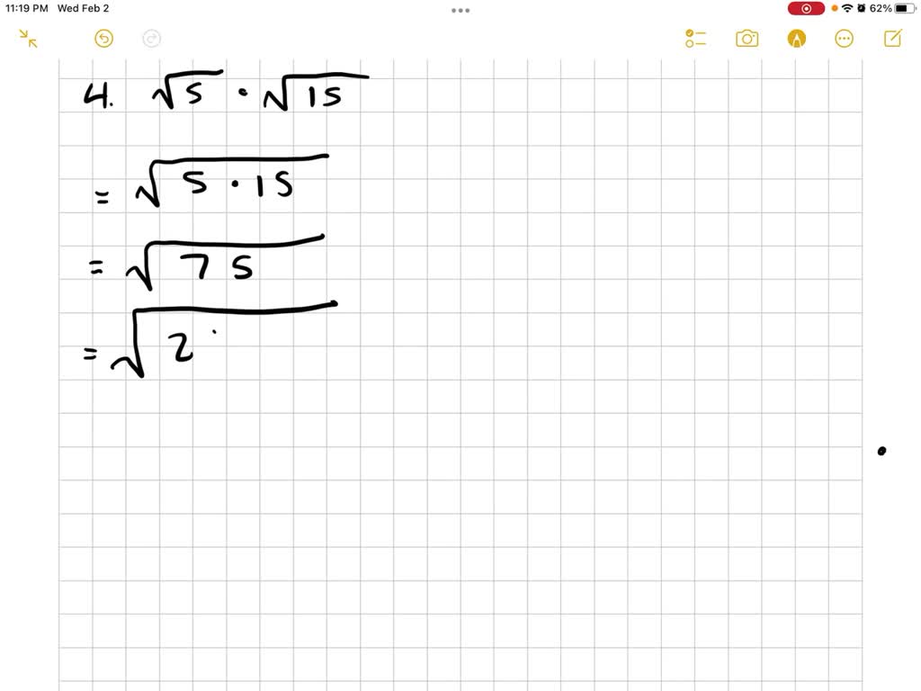 ⏩SOLVED:Multiply. (Assume all variables are non negative.) 5 √(·)… | Numerade