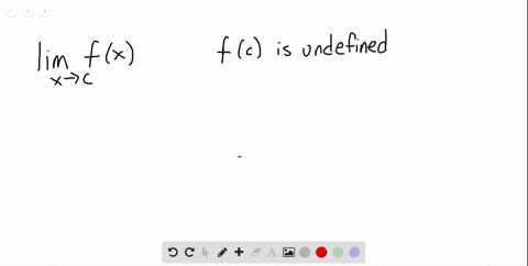 SOLVED:Suppose that a function f(x) is defined for all real values of x except x=c . Can ...