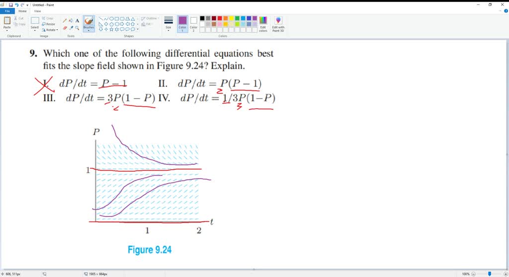 SOLVED:Which one of the following differential equations best fits the ...