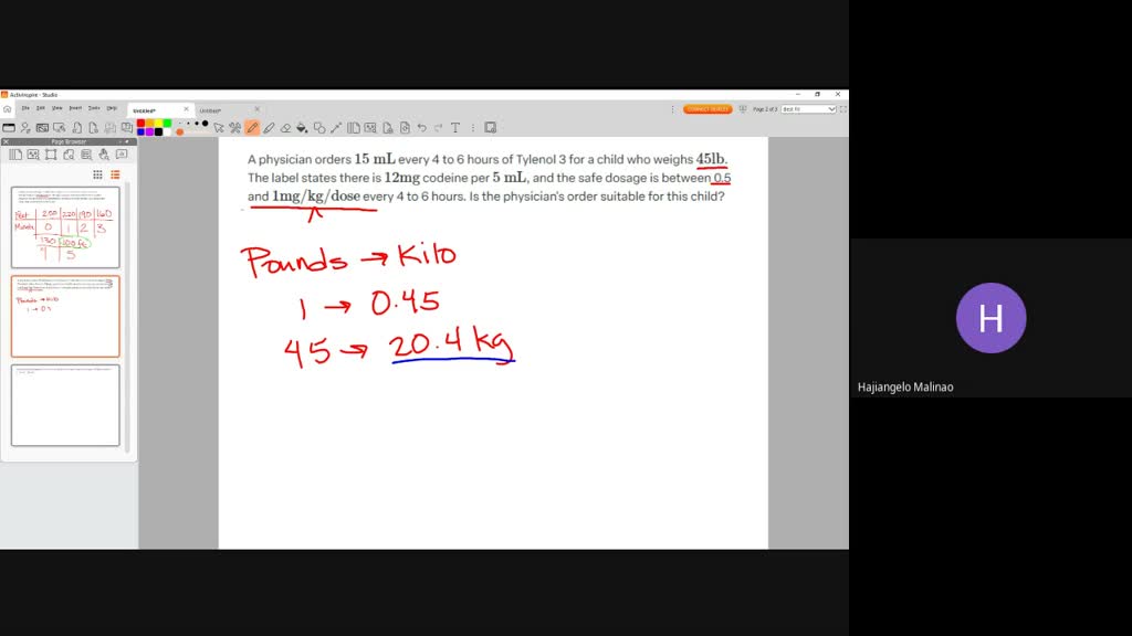 A child weighs 16 lb, 10 oz. The order is for Lasix 15 mg po bid. The ...