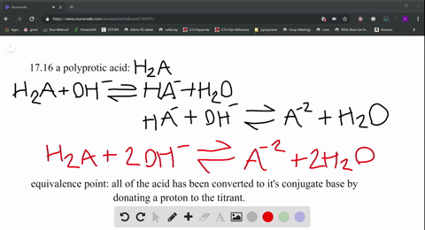 SOLVED:In the titration of a polyprotic acid, the volume required to ...