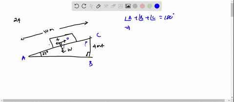 SOLVED:When an object is placed on a ramp, part of its weight w (which is a downward force) is ...