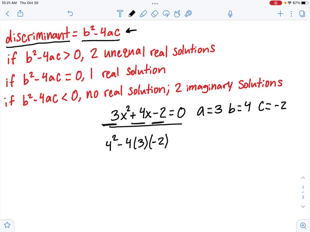 ⏩SOLVED:In Exercises 75-82, compute the discriminant. Then determine… | Numerade