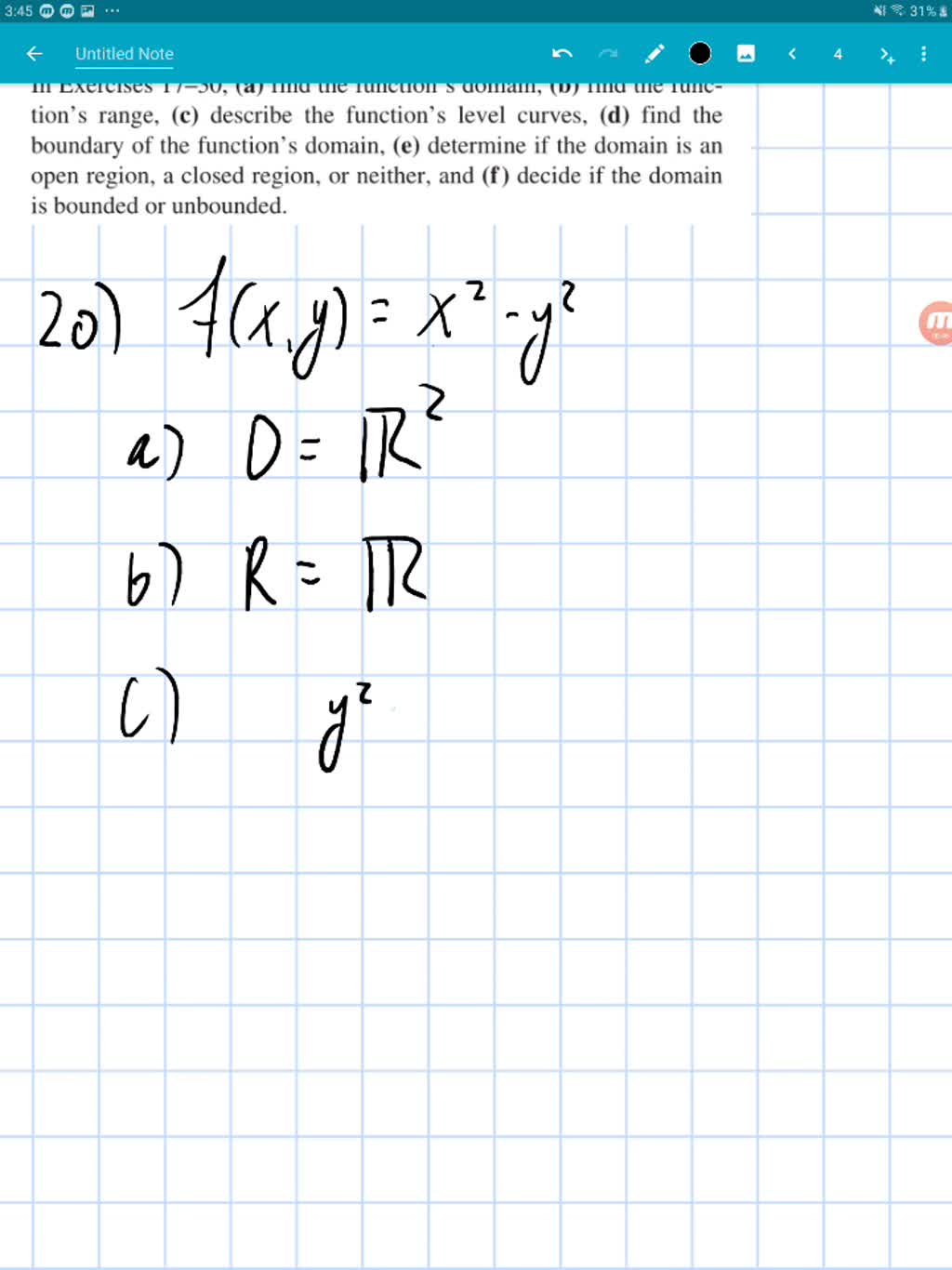 SOLVED:(A) find the function's domain, (b) find the function's range ...