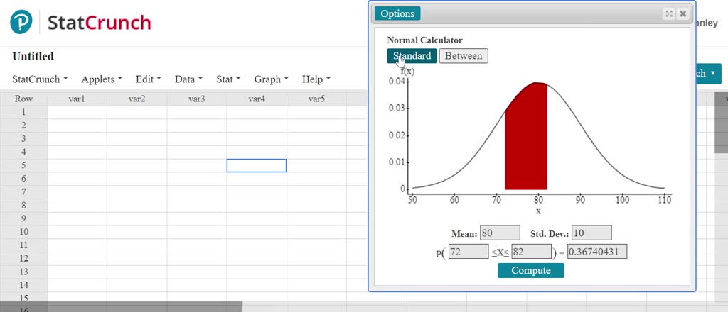 SOLVED:Let the random variable X follow a normal distribution with μ=80 ...