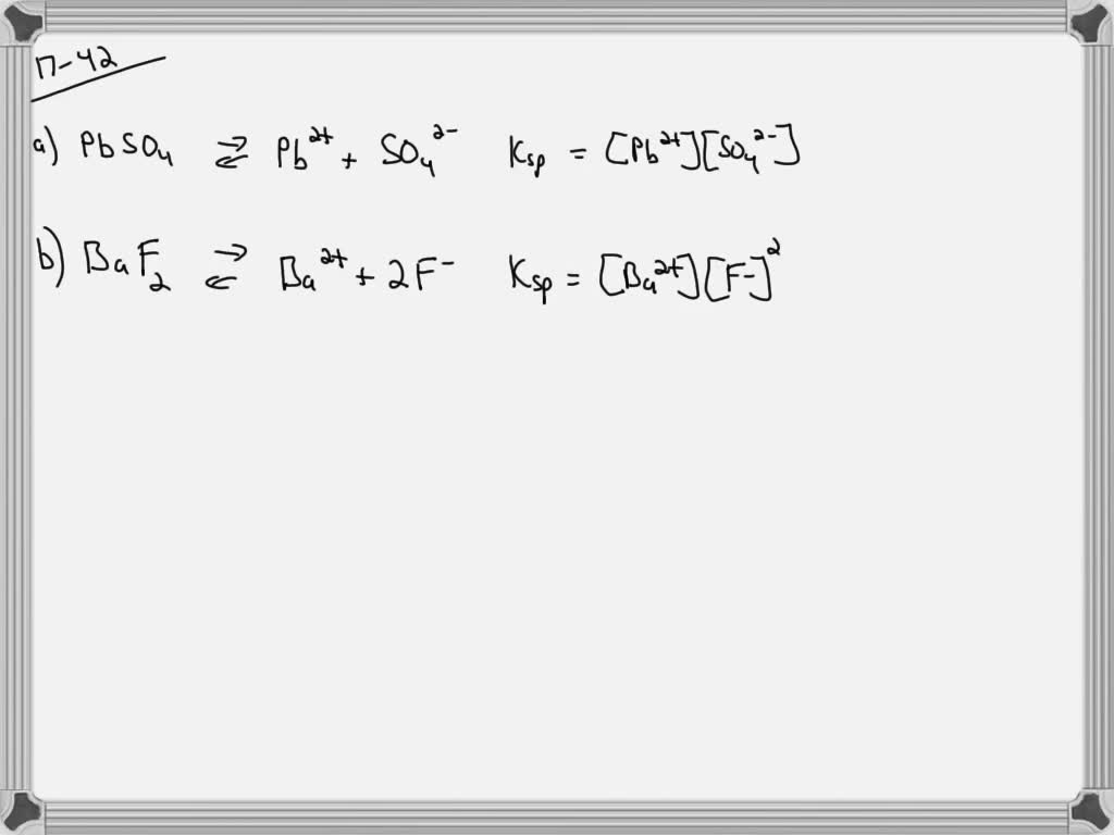 SOLVED:For each of the following insoluble salts, (1) write a balanced ...