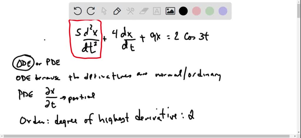 In Problems 1 - 12, a differential equation is given along with the field or problem area in ...