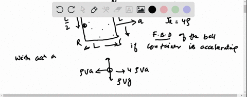 ⏩SOLVED:A small solid ball of density ρis held inside at point A. A ...