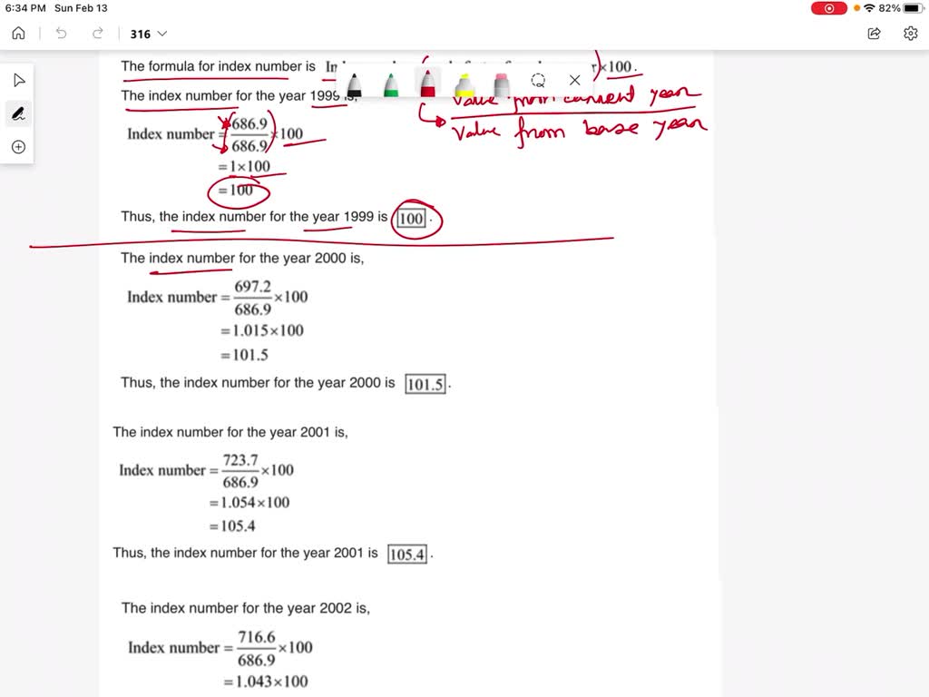SOLVED:Calculate the index numbers for the data shown in Table 3.1 ...