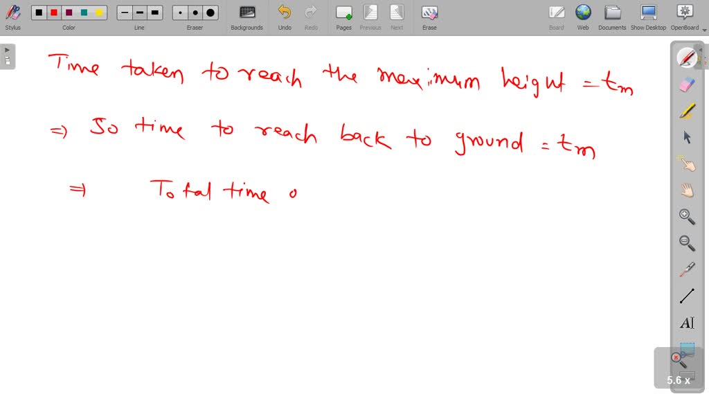 SOLVED:The relation between the time of flight of projectile Tf and the ...