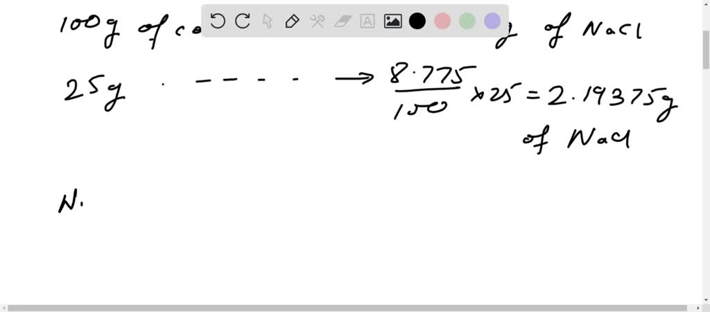 SOLVED:Common salt obtained from sea-water contains 8.775 % NaCl by ...