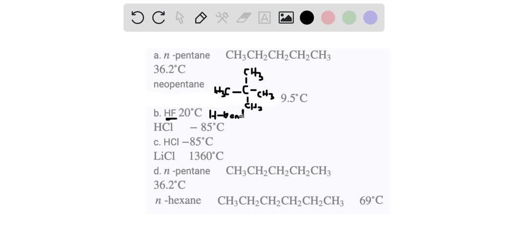 SOLVED:Rationalize the differences in the melting points for the ...