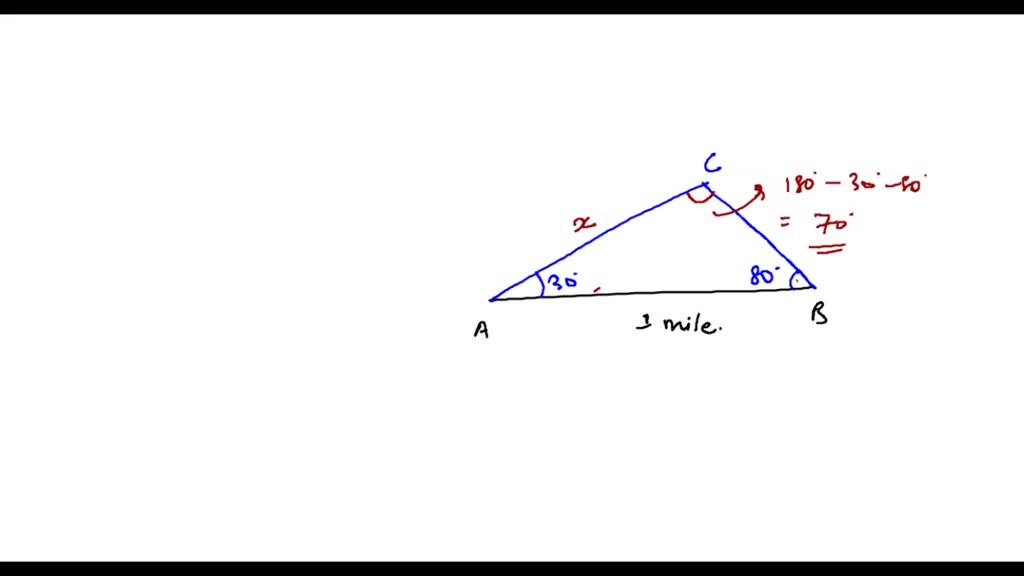 A tracking station has two telescopes that are 1 mile apart. The ...