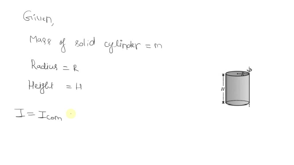 SOLVED:Calculate the moment of inertia of a uniform solid cylinder of ...