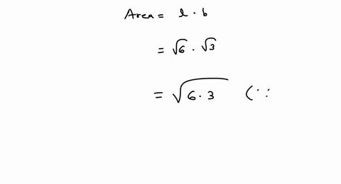SOLVED:Express the area of each rectangle as a square root in ...