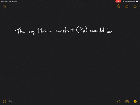 ⏩SOLVED:Is the equilibrium constant Kp for the reaction 2 NO2(g) ⇌N2 ...