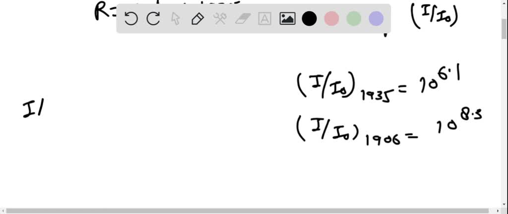 SOLVED:Solve the given problems. How many more times intense was the ...
