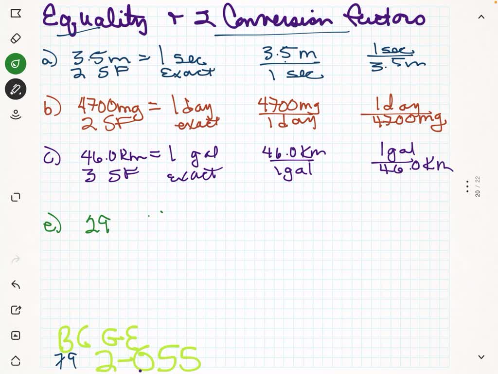 ⏩SOLVED:Write the equality and two conversion factors, and identify… | Numerade