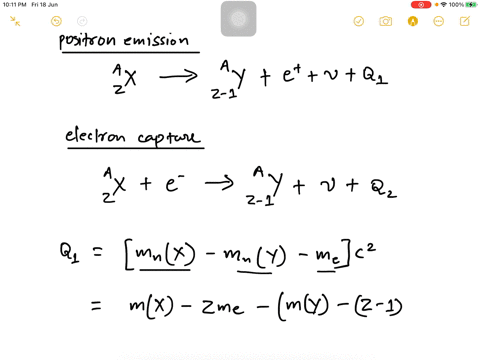 SOLVED:For the β^+ (positron) emission from a nucleus, there is another ...