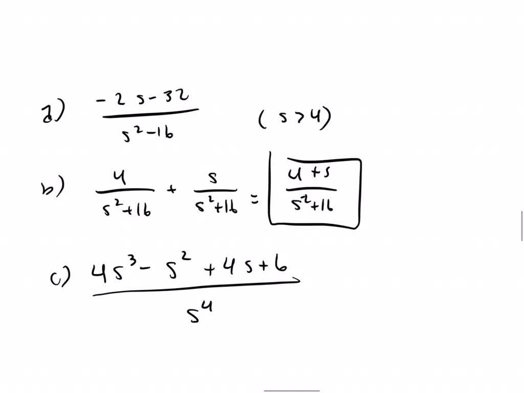 Solved Determine The Laplace Transforms Of The Following Functions A