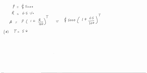 SOLVED:Suppose that P dollars in principal is invested at an annual ...