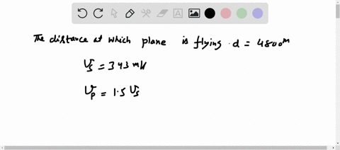 SOLVED:A jet plane passes over you at a height of 4800 m and a speed of ...