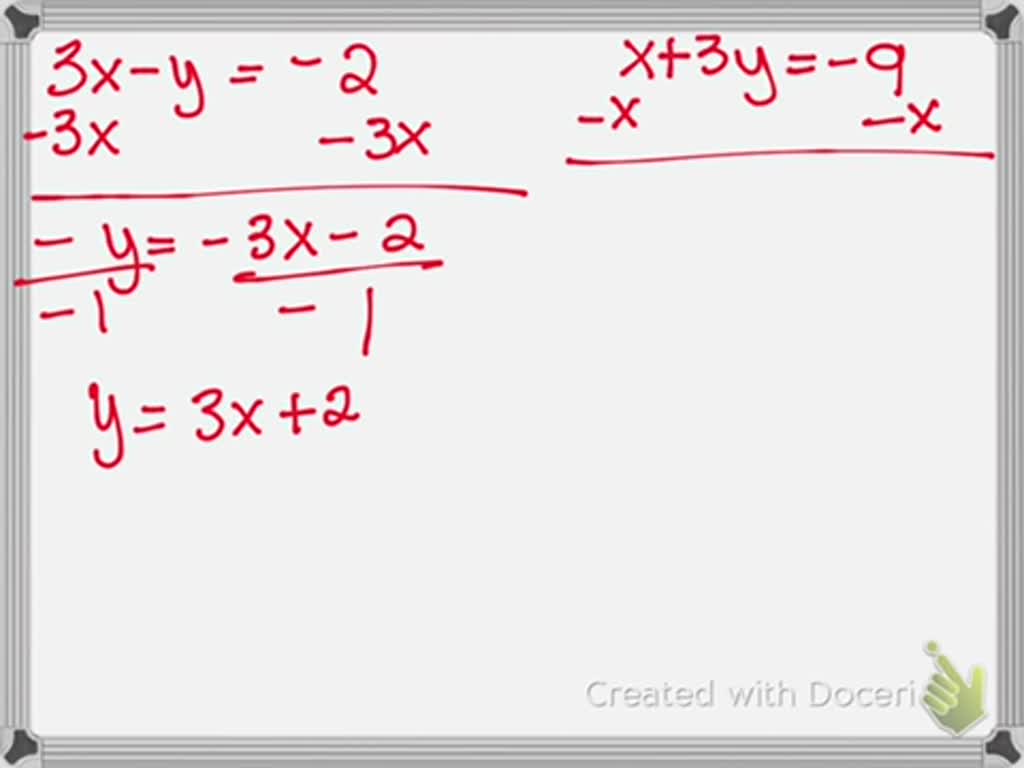 SOLVED:Graph both linear equations in the same rectangular coordinate system. If the lines are ...