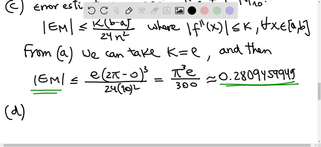 SOLVED:The trouble with the error estimates is that it is often very ...