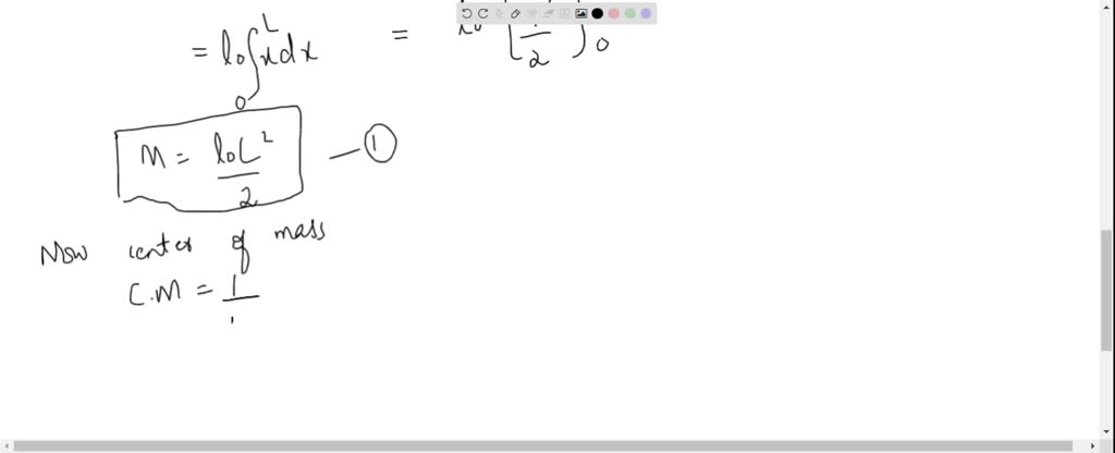 A non-uniform thin rod of length L is placed along X-axis as such its ...
