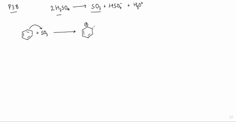 SOLVED:Treating benzene with fuming sulfuric acid yields ...