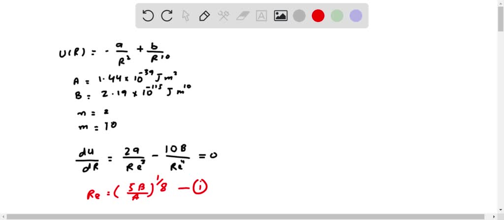 SOLVED:The potential energy of a diatomic molecule in terms of ...