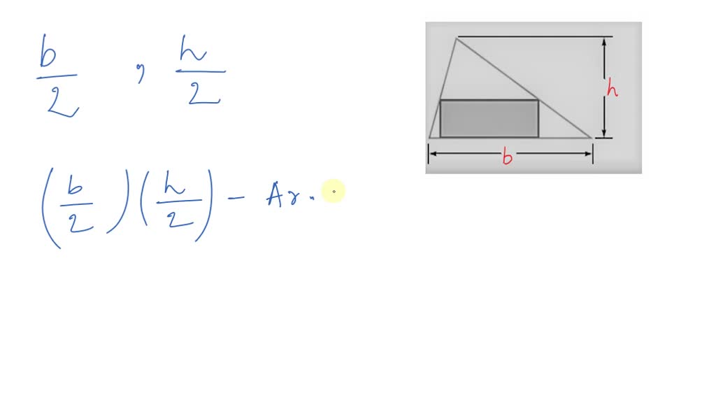 SOLVED:The figure shows a rectangle inscribed in a given triangle of ...
