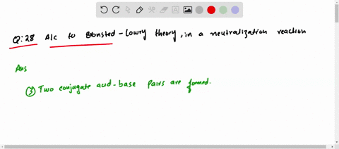 ⏩SOLVED:According to Bronsted-Lowry theory, in a neutralization… | Numerade