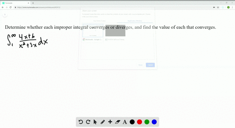 SOLVED:Determine whether each improper integral converges or diverges, and find the value of ...