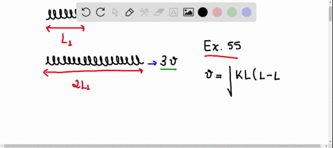 SOLVED:An ideal spring is stretched to a total length L1 . When that ...