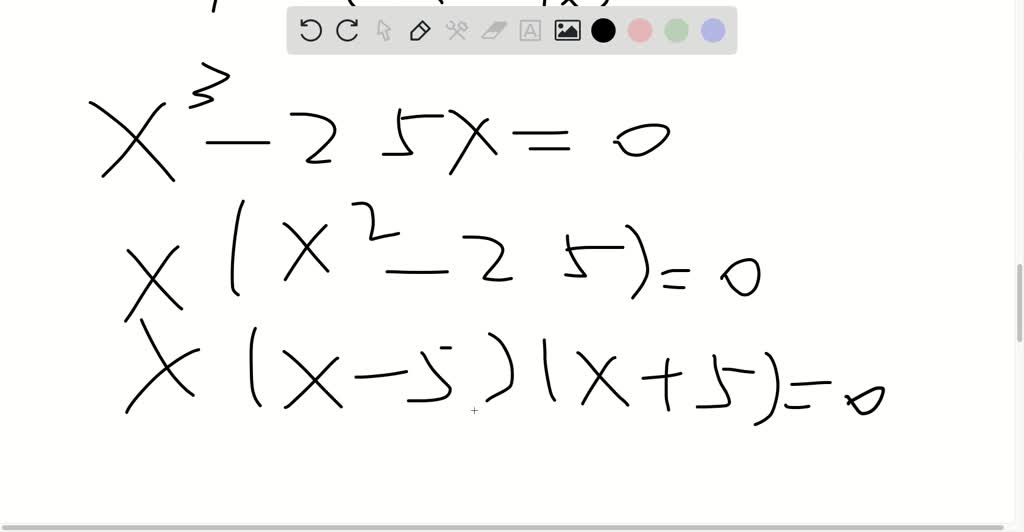 SOLVED:Find all real solutions. Do not use a calculator. x^3-25 x=0