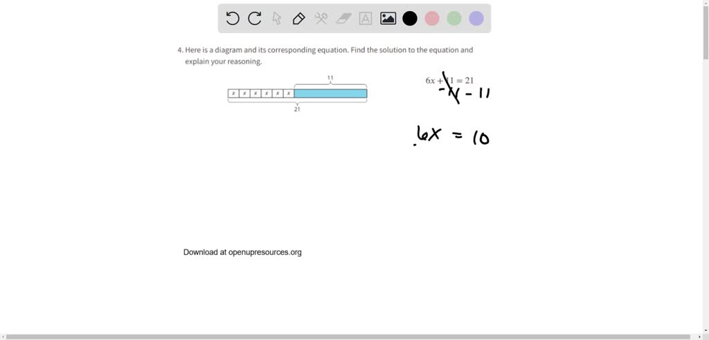 Solved Here Is A Diagram And Its Corresponding Equation Find The Solution To The Equation And